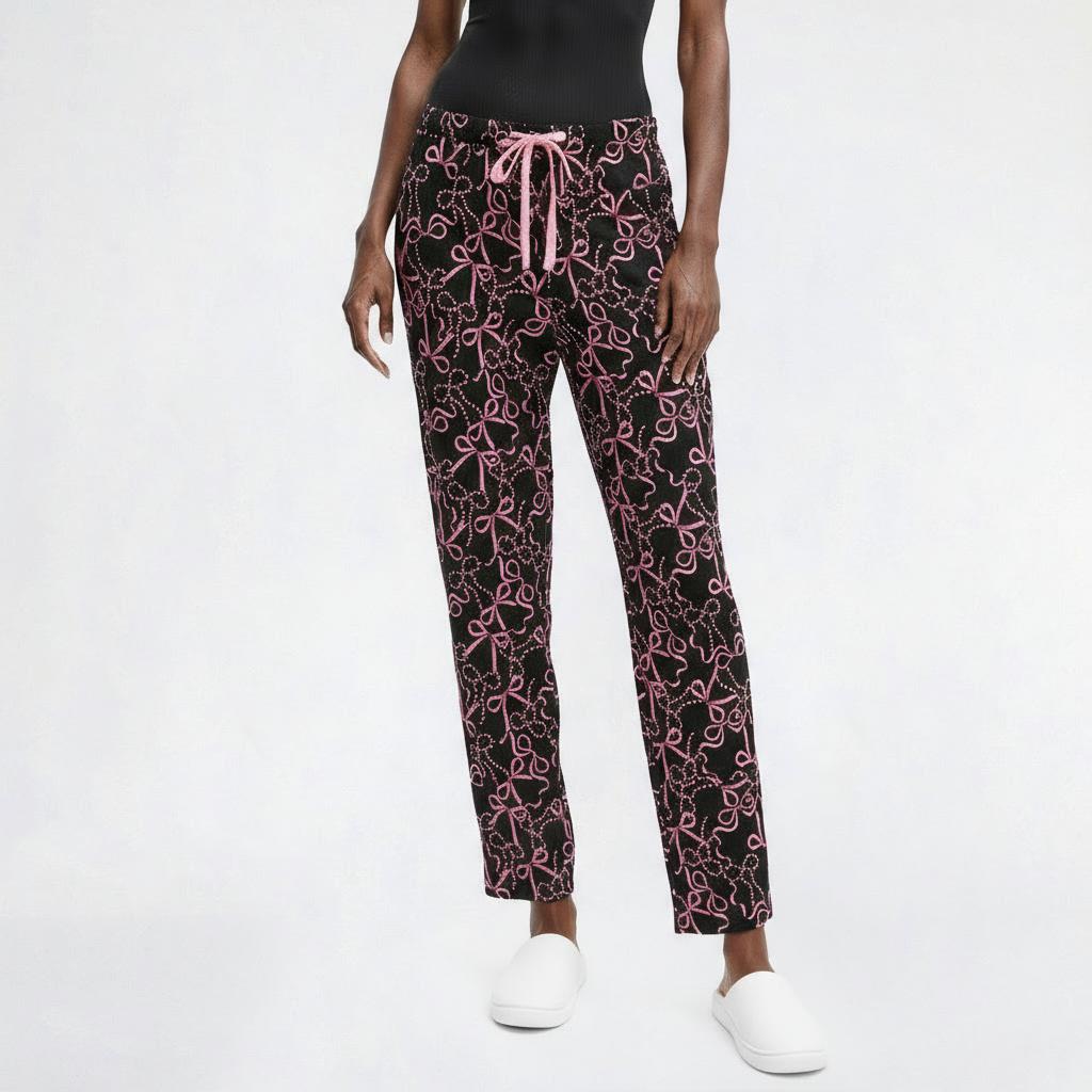 Click here for Womens Dollhouse Candy Bows Hacci Pajama Pants prices